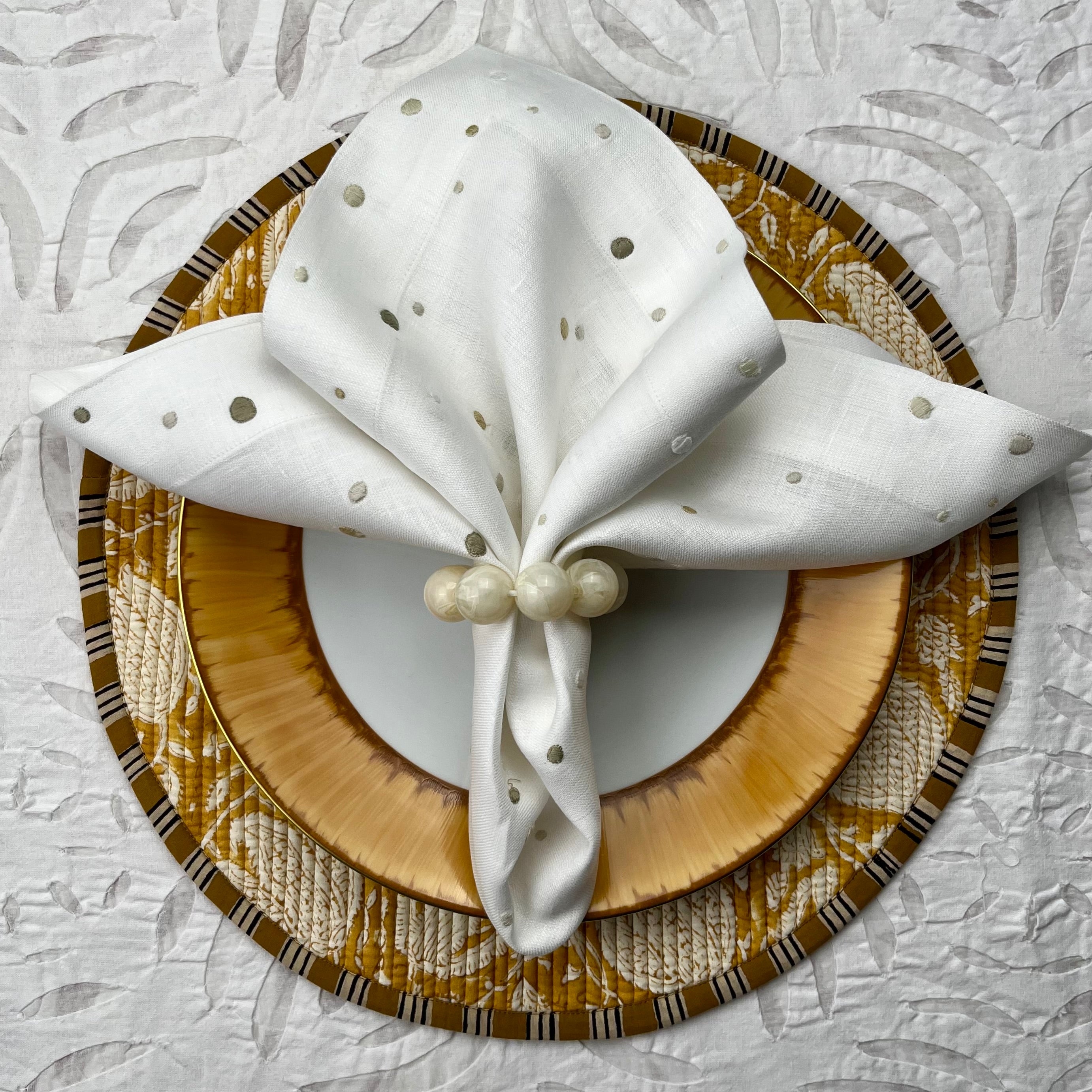 The Confetti Embroidered Napkin (Hand Embroidered)